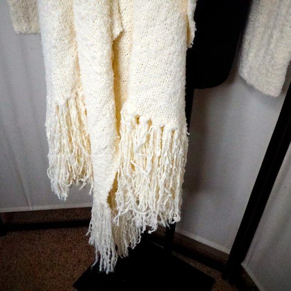 April Cornell | Sweaters | April Cornell Ivory Cardigan Long Fringe ...